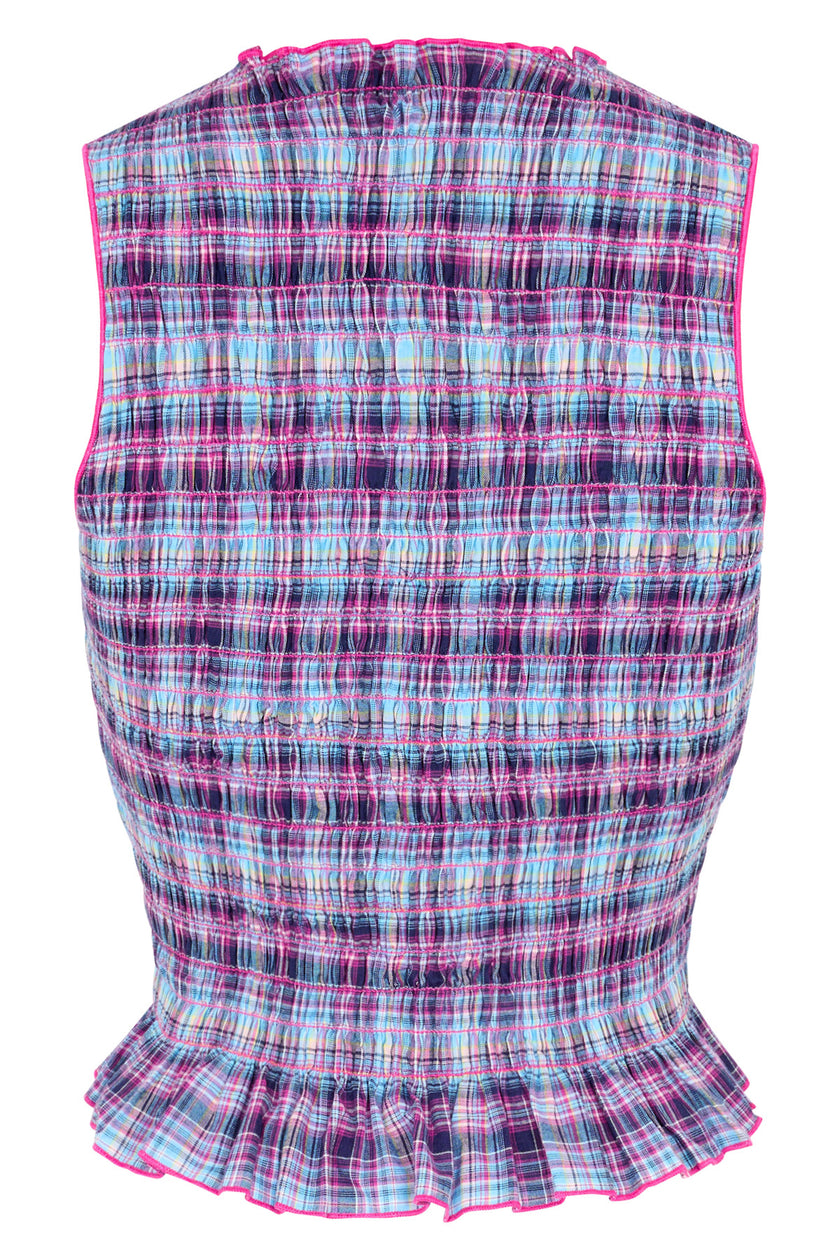 Grape Plaid Ruched Tank – Après Studio